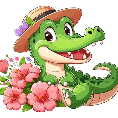 Premium Vector Cute Crocodile Vector Cartoon Illustration