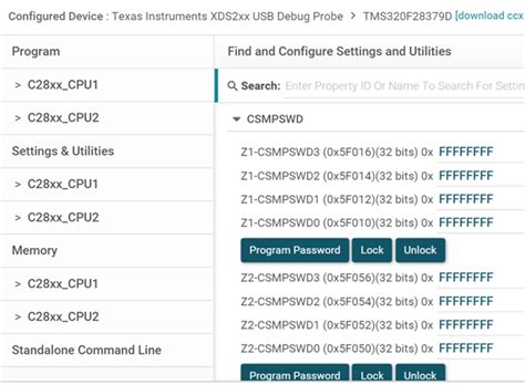 tms320f28379d xds200 using uniflash 6 2 failed unlocking device