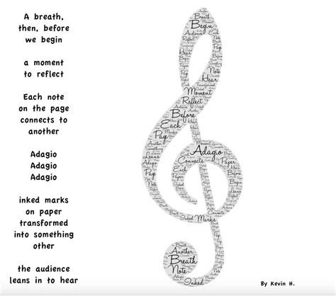 Treble Clef Shape Poem Kevins Meandering Mind