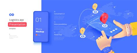 탐색 응용 프로그램 템플릿입니다 손은 스마트폰을 들고 있다 글로벌 네비게이션 시스템 지도의 위치 정보 태그 여행 관리 아이소메트릭 벡터 일러스트레이션 아이소메트리 3d
