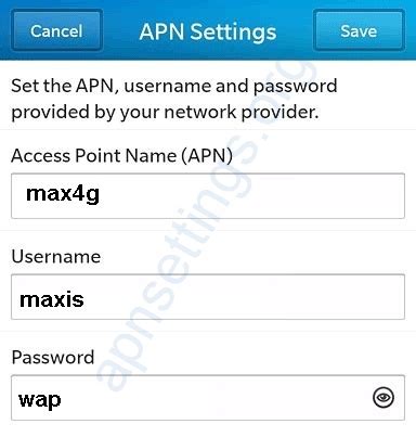 Maxis Blackberry APN Settings 2025 5G 4G APN Settings