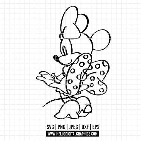Cod3412 Minnie Mouse Svg Disney Svg Minnie Svg Silhouette Cricut