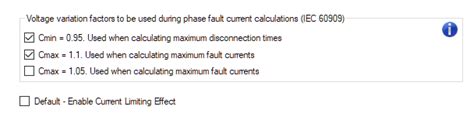 Fault Levels Tab