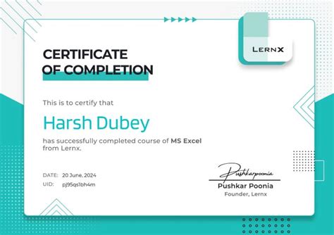 Harsh Dubey On Linkedin Completed The Course Of Ms Excel