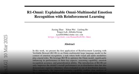 Paper Page R1 Omni Explainable Omni Multimodal Emotion Recognition