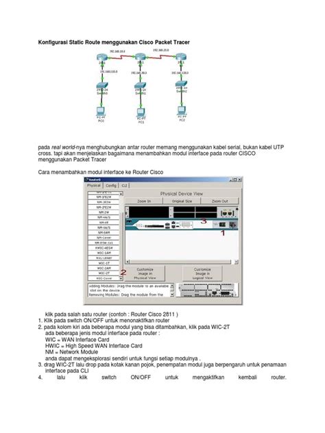 Konfigurasi Static Route Menggunakan Cisco Packet Tracer Pdf