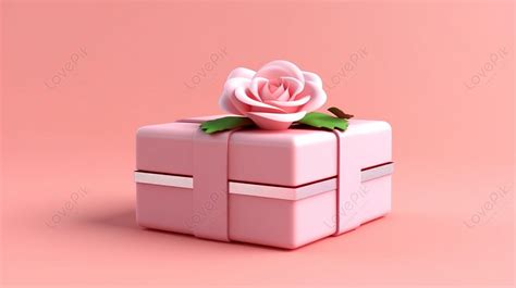 즐거운 발렌타인 데이 축하를 위해 3d 렌더링된 선물 상자와 분홍색 파스텔 배경의 장미 다이 배경 즐거운 배경 발렌타인 장미 배경 이미지 Hd 다이 즐거운