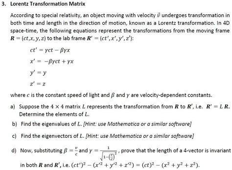 Solved According To Special Relativity An Object Moving With Velocity