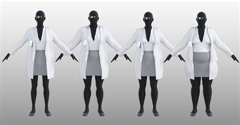 Fg Science Lab Uniform For Genesis 9 Daz 3d