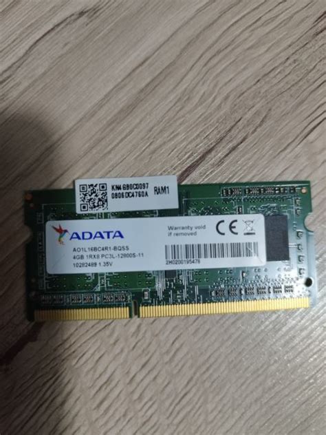 Adata 4gb Ddr3 Pc3l 1rx8 12800s Sodimm