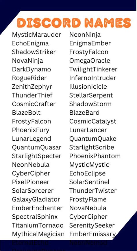 550 Discord Names Cool Unique Creative Funny And Interesting