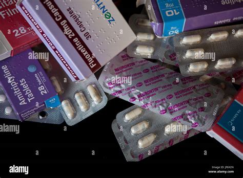 Mixed Antidepressants Citalopram 10mg Amitriptyline 10mg Fluoxetine 20mg Gabapentin Stock