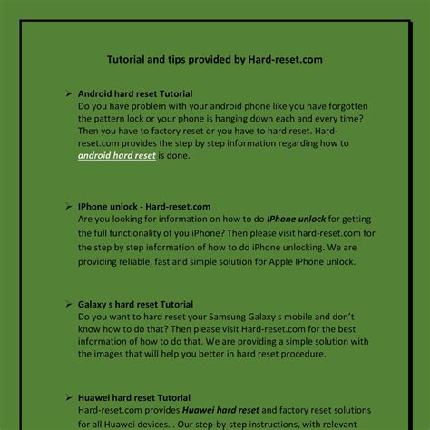 Android Hard Reset Tutorial Pdf DocDroid