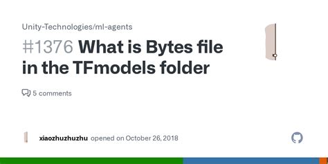 What Is Bytes File In The TFmodels Folder Issue Unity Technologies Ml Agents GitHub