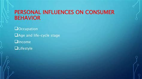 Psychological And Personal Influences On Consumer Behavior Pptx
