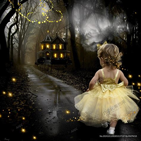 Ai创作图梦幻唯美童话童年美梦 童话世界招贴画 童话世界里的女孩 梦幻世界里的姑娘 萤火虫夜晚挂画 萤火虫之夜 原创童话世界梦幻 童话一般的童年 萤火虫之光 漂亮的童话世界 梦幻天使童话故事