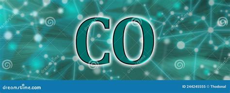 Co Symbol Carbon Monoxide Molecule Stock Illustration Illustration