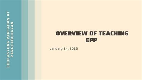 Epp Tle Curriculum Framework For School Use Pptx