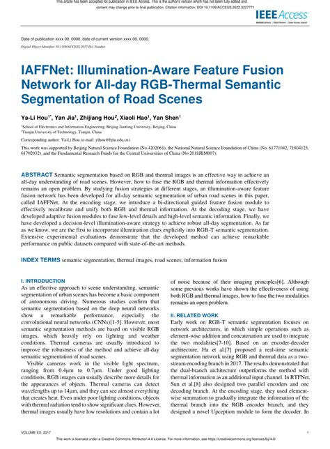 Pdf Iaffnet Illumination Aware Feature Fusion Network For All Day Rgb Thermal Semantic