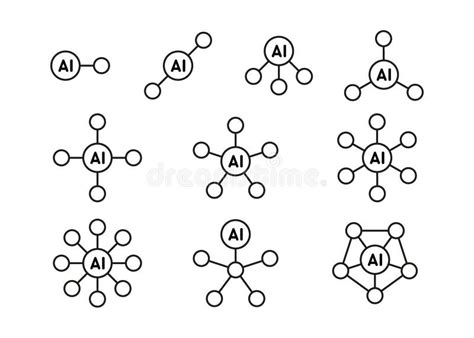 Ai Artificial Intelligence System Network Connection Line Set Ai Data