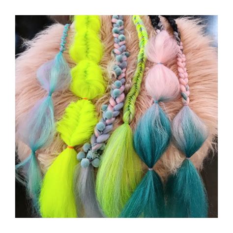 Festival Coachella Hair Neon Braids By Tatiana Karelina Festival Hair
