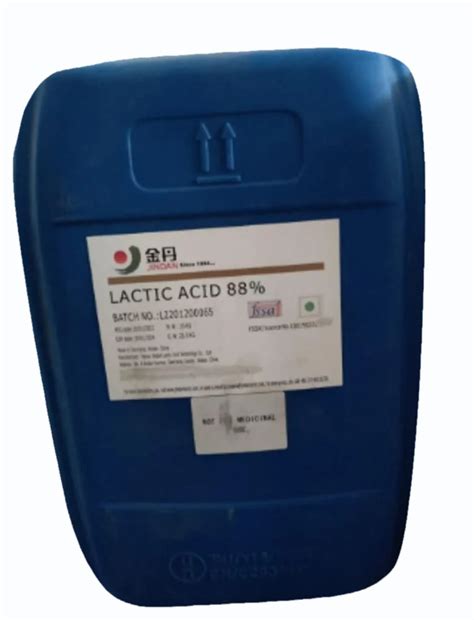 Lactic Acid Liquid Packaging Type Drum Packaging Size 25 Kg At