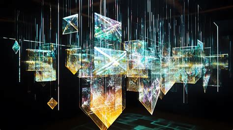A Series Of Colorful Cubes Suspended In The Air Creating A Sense Of Depth Stock Illustration