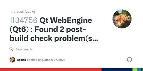 Qt Webengine Qt6 Found 2 Post Build Check Problems The Folder