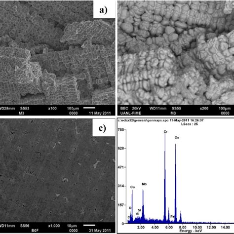 The Image Shows A And B Sem Micrographs At 100Â And 200Â For Hot Download Scientific Diagram