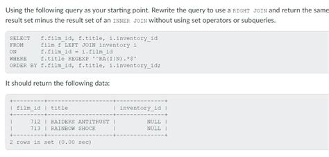 Solved Reformulate Your Query From Question 1 To Solutioninn