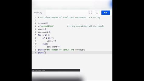 Count Vowels And Consonants Easy Coding Day 3 Python Placementprep Youtube