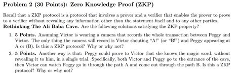 Solved Problem 2 30 Points Zero Knowledge Proof Zkp