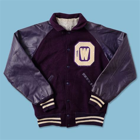 Vintage Wool Leather Varsity Jacket Medium Kaufen Double Double Vintage