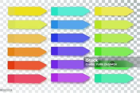 투명한 배경에 노트 스티커를 게시합니다 그림자 템플릿이 있는 컬러 스티커 테이프 벡터 0명에 대한 스톡 벡터 아트 및 기타