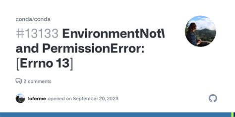 EnvironmentNotWritableError And PermissionError Errno Issue Conda Conda GitHub