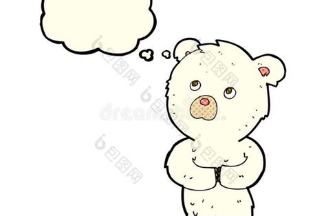 卡通北极熊幼崽与思想泡泡图片 包图网企业站