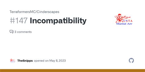 Incompatibility · Issue 147 · Terraformersmccinderscapes · Github