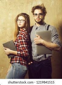Sexy Nerd Couple Over Royalty Free Licensable Stock Photos Shutterstock