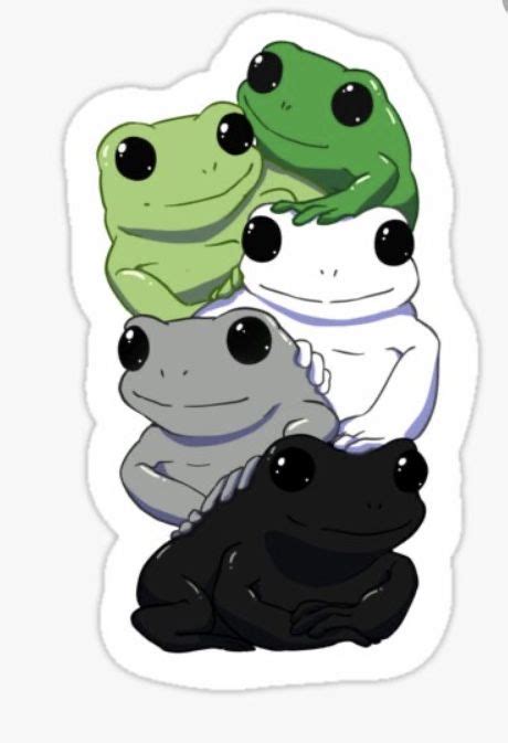 Nonbinary Pride Frog Cute Kawaii Aesthetic Frog Subtle Non Binary Enby Nb Pride Flag Col Sticker