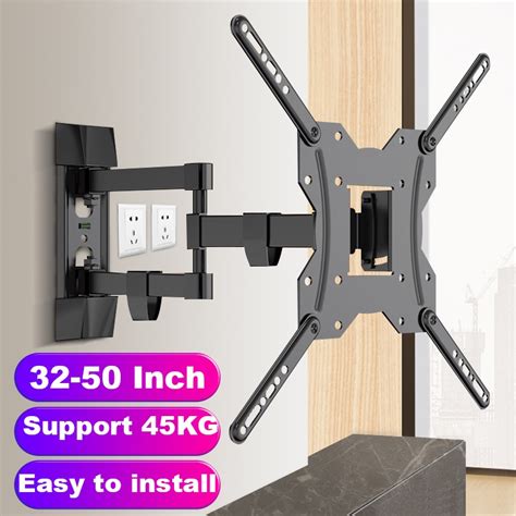 Tv Wall Mount Bracket For 14 To 55 Inch Lcd Led Tv Retractable