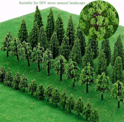 Model Trees Miniature 50 Pcs Miniature Trees For Models Miniature Model Trees Simulation Model