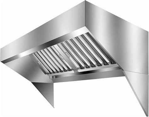 Commercial Exhaust Hood 6ft Food Truck Hood Exhaust 201 Stainless Steel Concession Trailer