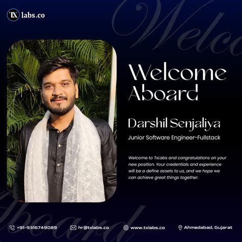 Welcomepost Welcomeabord Newjoinee Phplaravel Softwaredeveloper Txtech