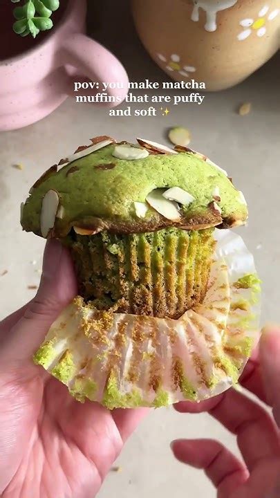 Pov You Make Matcha Muffins That Are Puffy And Soft Youtube
