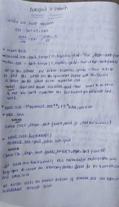 Deeplearning Pytorch Autograd Backpropagation Ai Machinelearning Tharun Reddy