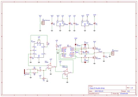 Simple Class D Amplifier Circuit