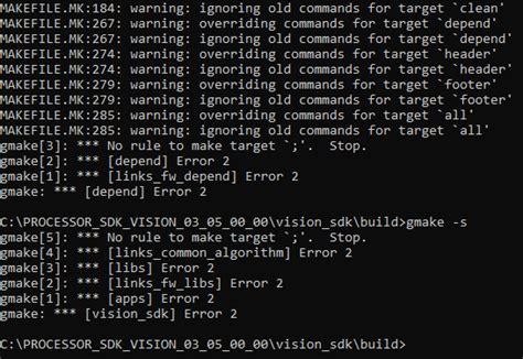 Compiler TDA3XEVM Unable To Build Sdk Vision For TDA3x Platform