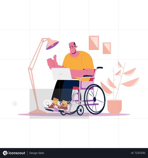 Disabled Man Work At Home Animation Free Download People Animations