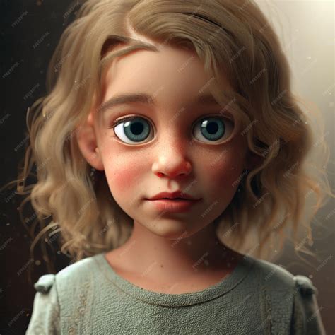 Premium Photo Photo A Cute Animated Girl Face