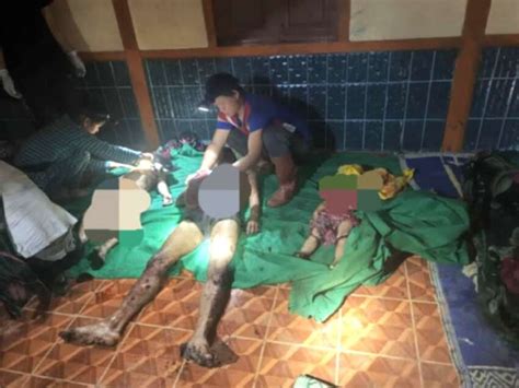 ကရင်နီပြည်၊ မော်ချီးဒေသကို စစ်တပ်က ဝါဆိုလပြည့်နေ့ညပိုင်း လေယာဉ်ဖြင့် ဗုံးကျဲမှု ကလေးငယ် များ အပ